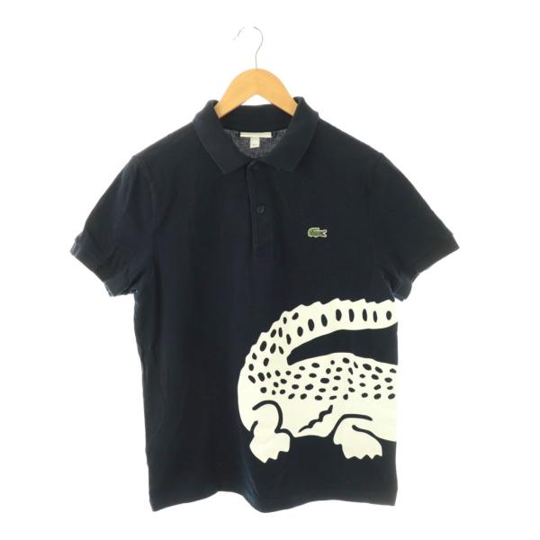 ラコステ LACOSTE PH5284 ポロシャツ 半袖 FR4 M ネイビー ホワイト /ES ■OS メンズ【ブランド】ラコステ LACOSTE【表記サイズ】FR 4、US M【実寸サイズ】肩幅：40cm　身幅：52cm　着丈：62cm...