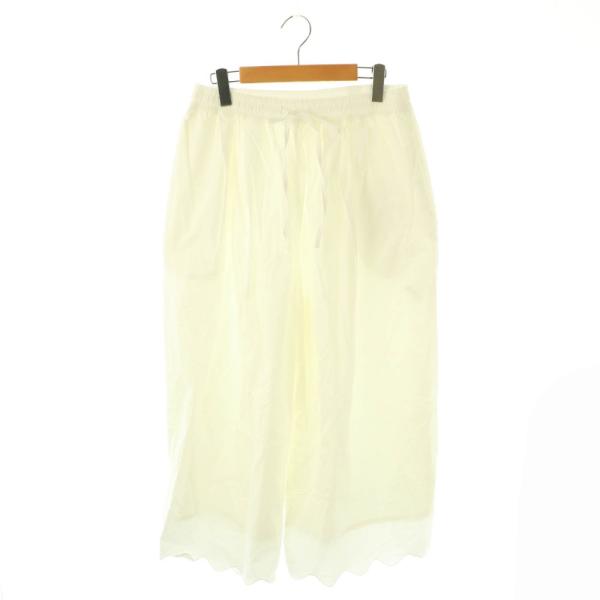 ローブデポー ROBEdePEAU R307 JOU JOU イージーパンツ F ホワイト /DO ■OS ■SH レディース【表記サイズ】F【実寸サイズ】ウエスト：約64〜cm　もも幅：39cm　裾幅：33.5cm　股上：36.5cm　股...