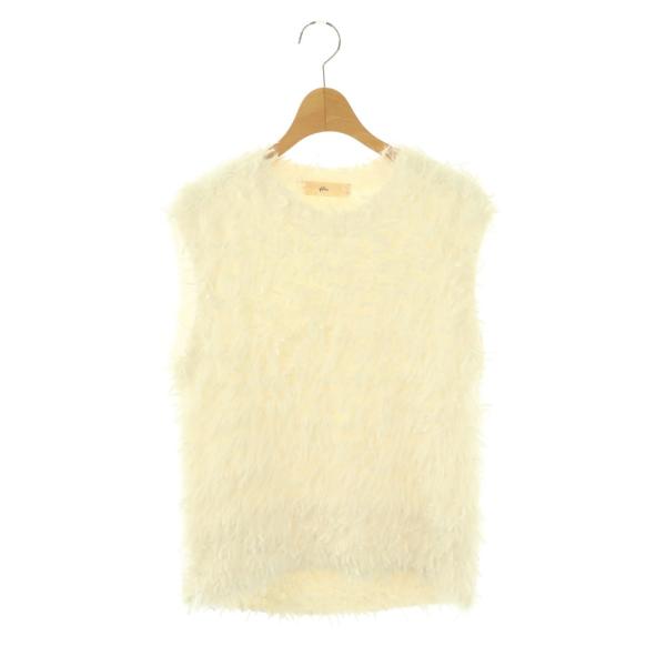 ヘイヴ Heve Tinker Knit ティンカーニット ベスト プルオーバー F 白 /NR ■OS レディース【表記サイズ】F【実寸サイズ】身幅：48cm　着丈：55cm　　【素材】ナイロン、ポリエステル【色】白【状態】使用感が少なく...