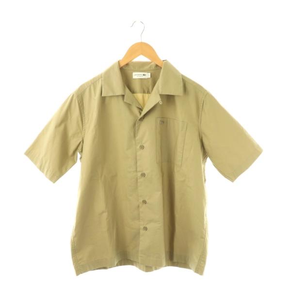 ラコステ LACOSTE オープンカラー半袖シャツ FR38 カーキ /HK ■OS ■AD メンズ【ブランド】ラコステ LACOSTE【表記サイズ】FR【実寸サイズ】肩幅：46cm　身幅：59cm　着丈：69cm　袖丈：27cm　　【素材...