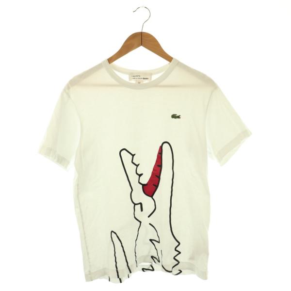 ラコステ LACOSTE × コムデギャルソンシャツ 23SS CROC TEE Tシャツ カットソー プリント M ホワイト /DF ■OS メンズ【ブランド】ラコステ LACOSTE【表記サイズ】M【実寸サイズ】肩幅：45cm　身幅：4...