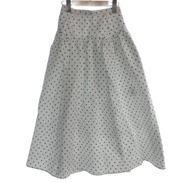 アルページュ ストーリー Arpege story ドット刺繍ジャガードスカート 0 白 ホワイト フレア ロング丈 /AB ■OS レディース【ブランド】アルページュ ストーリー Arpege story【表記サイズ】0【実寸サイズ】ウエ...