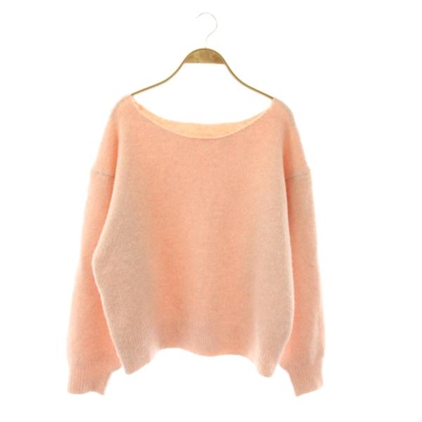 ナチュラルクチュール natural couture 25AW ウール混ボートネックニットプルオーバー セーター ピンク /DF ■OS レディース【表記サイズ】サイズ表記なし（実寸サイズをご参考ください。）【実寸サイズ】肩幅：54cm　身...