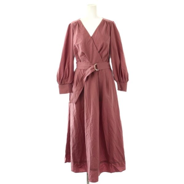 ナチュラルクチュール natural couture 骨スト優勝カシュクールワンピース ロング F ピンク /DF ■OS レディース【表記サイズ】F【実寸サイズ】肩幅：34.5cm　身幅：43.5cm　着丈：121cm　袖丈：53cm　　...