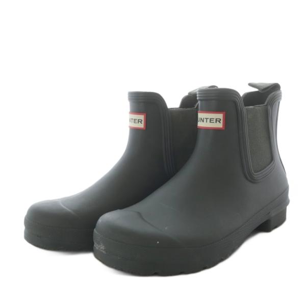 ハンター HUNTER レインブーツ サイドゴアブーツ ショート ラバーUS7 カーキ /YO3 レディース【ブランド】ハンター HUNTER【表記サイズ】US7【実寸サイズ】履き口周り：28cm　筒高：12.5cm　ヒールの高さ：2cm　...