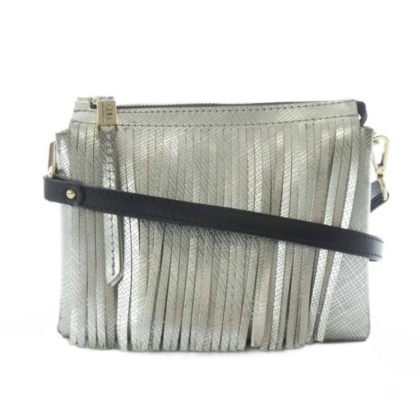 ジャンニキャリーニ GUM gianni chiarini フリンジ ショルダーバッグ シルバカラー フリンジ メタリック /RI ■OS レディース【ブランド】ジャンニキャリーニ GUM gianni chiarini【実寸サイズ】持ち手...