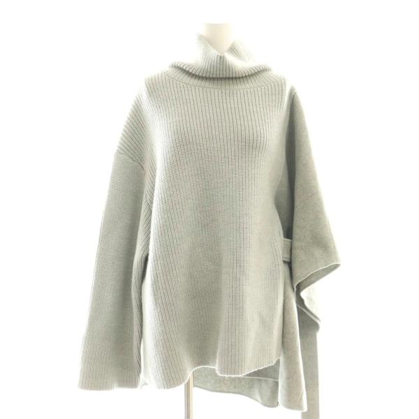アドーア ADORE ドッキングポンチョニット プルオーバー アシンメトリー 38 グレー /DF ■OS レディース【ブランド】アドーア ADORE【表記サイズ】38【実寸サイズ】身幅：58.5cm　着丈：62.5〜70cm　ゆき丈：右袖...