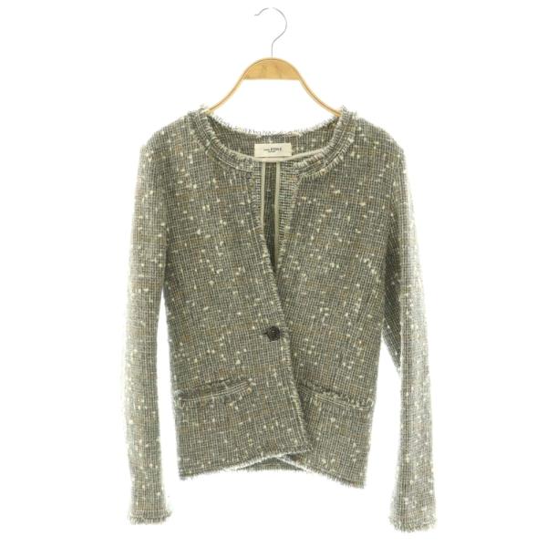 イザベル マラン エトワール ISABEL MARANT ETOILE ツイード ジャケット ノーカラー 34 グレー /HK ■OS レディース【ブランド】イザベル マラン エトワール ISABEL MARANT ETOILE【表記サイズ...