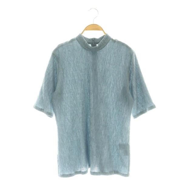 リムアーク rim.ark  Half sleeve unevenness tops トップス カットソー ジャガード 38 サックスブルー /CX ■OS レディース【ブランド】リムアーク rim.ark 【表記サイズ】38【実寸サイズ】...