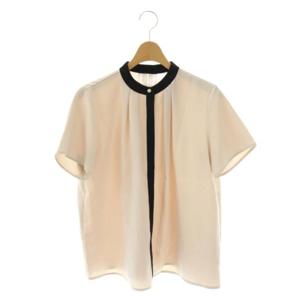 N.Natural Beauty Basic N.ナチュラルビューティーベーシック バイカラー半袖ブラウス M ライトベージュ ブラック /DO ■OS レディース【ブランド】N.Natural Beauty Basic N.ナチュラルビュ...