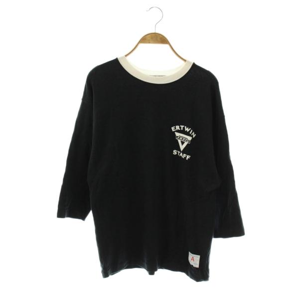 アメリカーナ AMERICANA ERTWIN STAFF ニットカットソー チャコールブラック ホワイト /ES ■OS レディース【ブランド】アメリカーナ AMERICANA【表記サイズ】サイズの記載なし【実寸サイズ】肩幅：50cm　身...