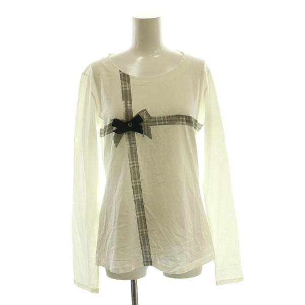 未使用品 マックス&amp;コー MAX&amp;CO. リボンスリーブロングTシャツ カットソー 長袖 L 白 ホワイト /SS ■OS レディース【ブランド】マックス&amp;コー MAX&amp;CO.【表記サイズ】L【実寸サイズ】肩...