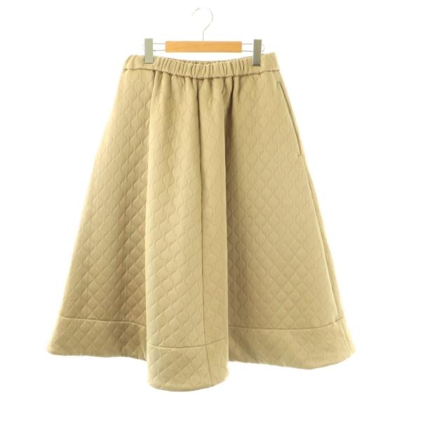 未使用品 パリドゥアオウネ PARIS DE AOUNE 膨れジャガード フレアスカート ロング ベージュ /HK ■OS レディース【表記サイズ】サイズ表記なし【実寸サイズ】ウエスト：72cm　ヒップ：110cm　スカート丈：74cm　　...