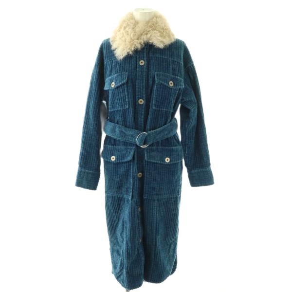 グレースクラス GRACE Class インディゴコールシャツコート コーデュロイ 36 ブルー /ES ■OS レディース【ブランド】グレースクラス GRACE Class【表記サイズ】36【実寸サイズ】肩幅：47cm　身幅：52cm　着...