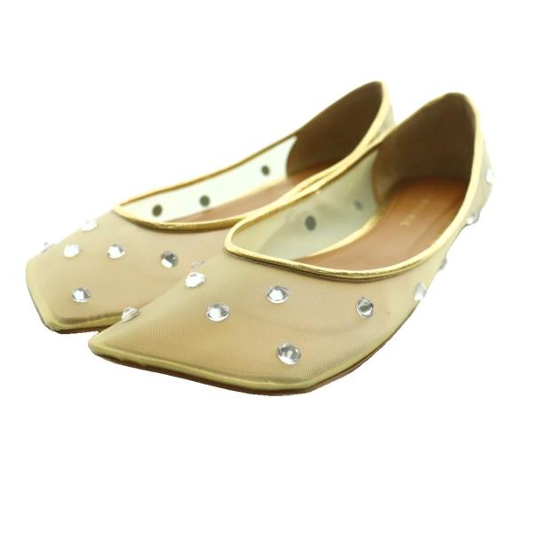 ピッピシック 25SS リンダ ダイアモンド フラットシューズ 37.5 ベージュ ゴールドカラー PP25S-LINDA DIAMOND 5 /SS ■OS レディース【ブランド】ピッピシック PIPPICHIC【表記サイズ】37.5(2...