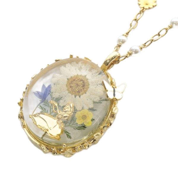 キューポット Q-POT 不思議の国のアリス フラワーガーデン ネックレス ペンダント ゴールド色 /SR レディース【ブランド】キューポット Q-POT【表記サイズ】実寸サイズをご参照ください。【実寸サイズ】チェーンの長さ：56cm　トッ...