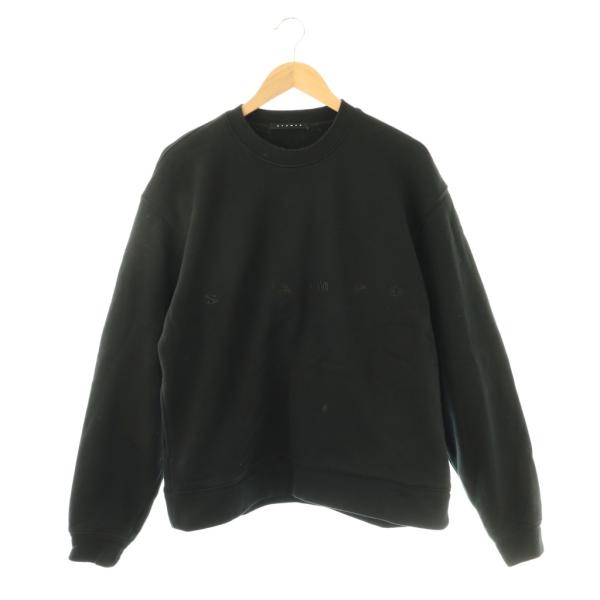 スタンプド STAMPD ロゴ刺繍スウェット 長袖 M ブラック /DO ■OS メンズ【ブランド】スタンプド STAMPD【表記サイズ】M【実寸サイズ】肩幅：54.5cm　身幅：57cm　着丈：63.5cm　袖丈：66cm　　【素材】表地...