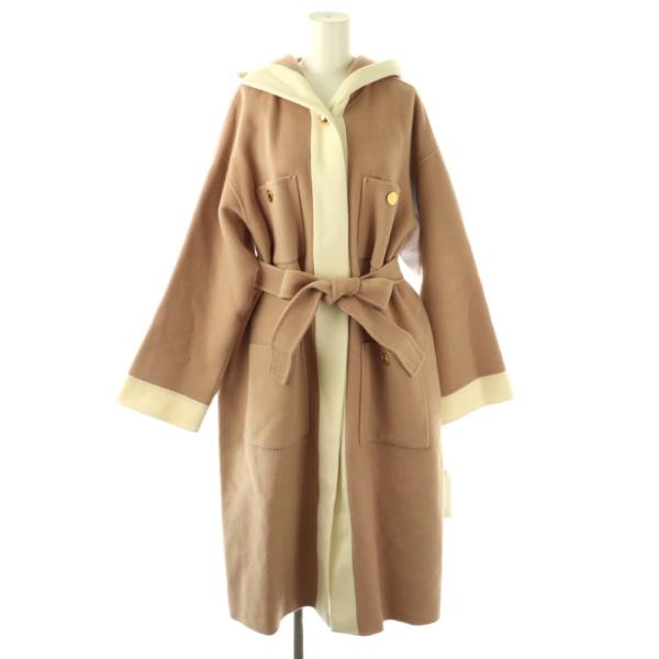 未使用品 グレースクラス GRACE Class 24AW ラインフードリバーコート アウター ロング 36 キャメル /DF ■OS レディース【ブランド】グレースクラス GRACE Class【表記サイズ】36【実寸サイズ】肩幅：56c...