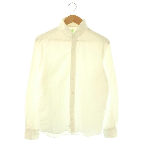 フィナモレ finamore 刺繍コットンシャツ 長袖 15/40 白 /CX ■OS メンズ【ブランド】フィナモレ finamore【表記サイズ】15/40【実寸サイズ】肩幅：41cm　身幅：49cm　着丈：70.5cm　袖丈：64cm　...
