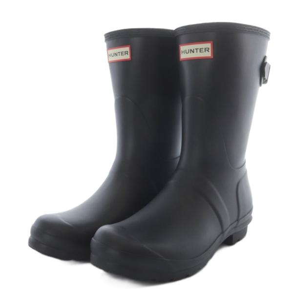 ハンター HUNTER ORIGINAL BACK ADJ SHORT レインブーツ ミドル ラバー US7 ブラック /YO4 レディース【ブランド】ハンター HUNTER【表記サイズ】US7【実寸サイズ】履き口周り：37cm　筒高：24...