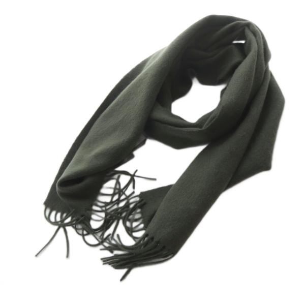 フィローモ Filomo マフラー カシミヤ フリンジ カーキ /YO11 ■AD レディース【実寸サイズ】全長（フリンジ含まず）：約166cm　幅：30.5cm　　【素材】カシミヤ【色】カーキ【状態】毛羽立ちがございますが、使用感が少なく...