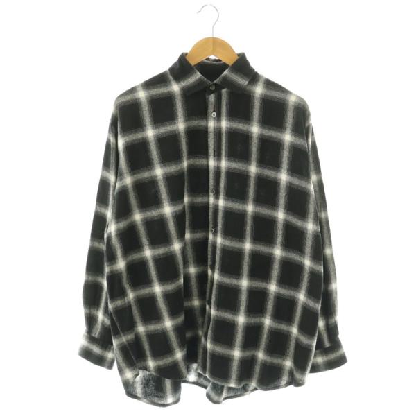 ウィリーチャバリア WILLY CHAVARRIA  BIG WILLY DRESS SHIRTL/Sチェック柄シャツ S 黒 白 グレー /CX ■OS ■SH メンズ【表記サイズ】S【実寸サイズ】肩幅：52cm　身幅：65cm　着丈：8...