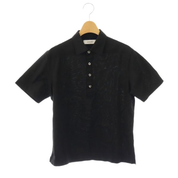 アウール AOURE PAGEE POLO ポロシャツ カットソー S ブラック /CX ■OS メンズ【表記サイズ】S【実寸サイズ】肩幅：41cm　身幅：44cm　着丈：62cm　袖丈：20cm　　【素材】綿【色】ブラック【状態】使用感が...