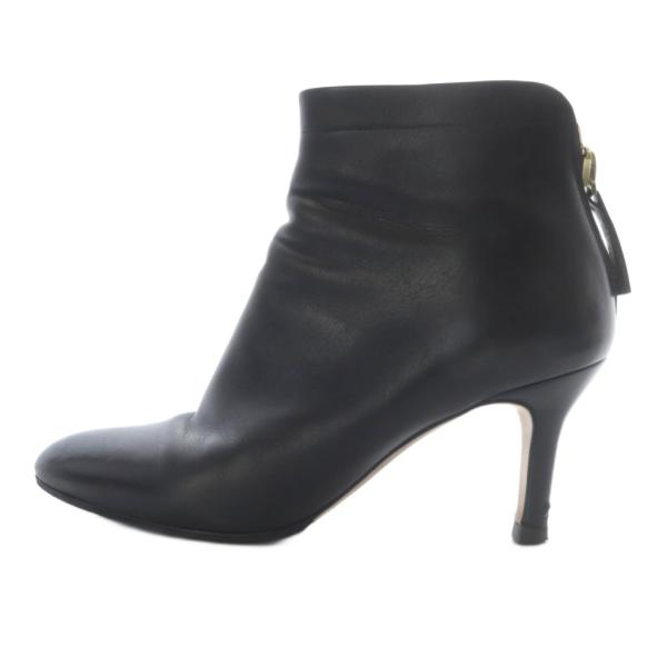 ペリーコ PELLICO バックジップ ショートブーツ レザー ピンヒール 36.5 黒 ブラック /SR レディース【ブランド】ペリーコ PELLICO【表記サイズ】36.5【実寸サイズ】筒周り：25cm　筒高：10cm　ヒールの高さ：7...