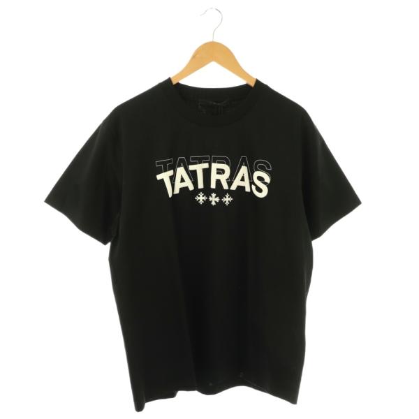 未使用品 タトラス TATRAS ANICETO ロゴ半袖Tシャツ カットソー M 黒 /CX ■OS メンズ【ブランド】タトラス TATRAS【表記サイズ】M【実寸サイズ】肩幅：47cm　身幅：53cm　着丈：69.5cm　袖丈：21cm...