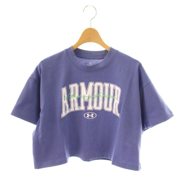 アンダーアーマー UNDER ARMOUR Scripted Crop Top クロップドTシャツ カットソー 半袖 M ブルー パープル /NR ■OS レディース【ブランド】アンダーアーマー UNDER ARMOUR【表記サイズ】M【実...