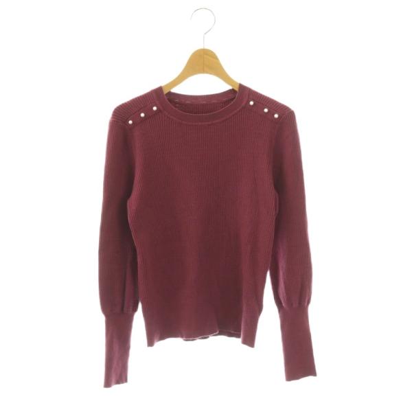 ナチュラルビューティーベーシック NATURAL BEAUTY BASIC 23AW ヨークパールリブニット セーター 長袖 FR パープル /NR ■OS レディース【ブランド】ナチュラルビューティーベーシック NATURAL BEAUT...