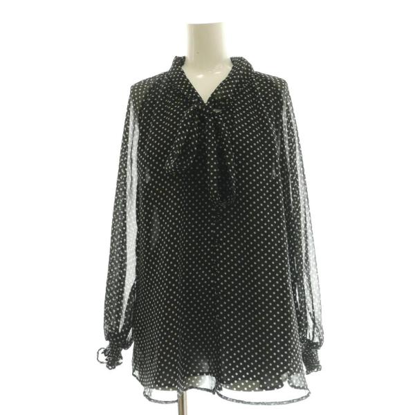 アプワイザーリッシェ Apuweiser-riche ボウタイドットブラウス 2 黒 ブラック /SS ■OS レディース【ブランド】アプワイザーリッシェ Apuweiser-riche【表記サイズ】2(M)【実寸サイズ】身幅：約50cm　...