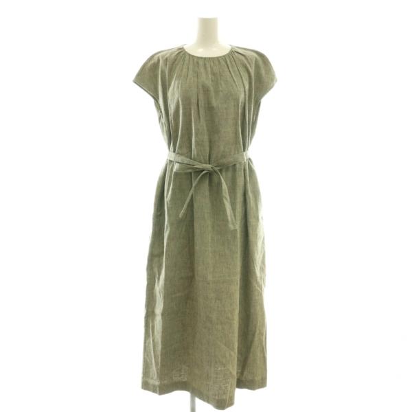 セオリー Theory SHARKSKIN CRUNCH SS RUCHED DR ワンピース リネン混 ベルト付き S グレー /CX ■OS レディース【ブランド】セオリー Theory【表記サイズ】S【実寸サイズ】身幅：42cm　総丈...