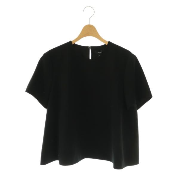 セオリー Theory 24AW ADMIRAL CREPE SS ALINE TOP CL J プルオーバー ブラウス 半袖 M 黒 01-4308200-050-904 /NR ■OS レディース【ブランド】セオリー Theory【表記...