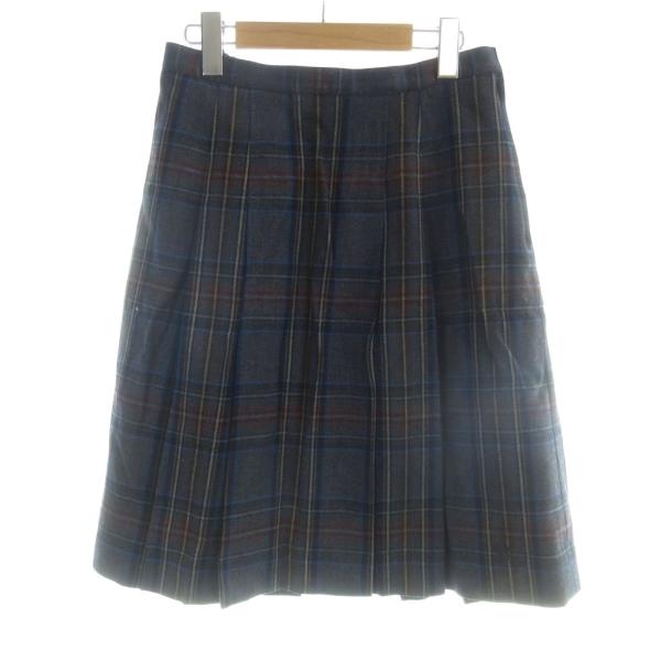 ザ スコッチ ハウス The Scotch House スカート ウール L グレー チェック柄 プリーツ /AB ■SH レディース【ブランド】ザ スコッチ ハウス The Scotch House【表記サイズ】L【実寸サイズ】ウエスト：...