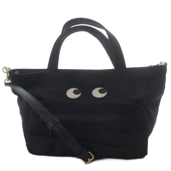 アニヤハインドマーチ ANYA HINDMARCH E/W TOTE EYES ミニトートバッグ ショルダーバッグ 2way ナイロン ブラック /YO11 レディース【ブランド】アニヤハインドマーチ ANYA HINDMARCH【実寸サイ...