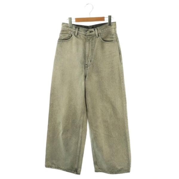 イレーヴ YLEVE 24SS 13.5oz DENIM HIGH WAIST WIDE FADE デニムパンツ ワイド 0 ブラック /HK ■OS レディース【ブランド】イレーヴ YLEVE【表記サイズ】0【実寸サイズ】ウエスト：66c...