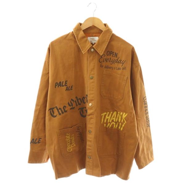 ニコアンド Niko and.. ×LETTERBOY コラボ落書きプリントブルゾン ジャケット L キャメル /HK ■OS メンズ【ブランド】ニコアンド Niko and..【表記サイズ】L【実寸サイズ】肩幅：60cm　身幅：68cm　...