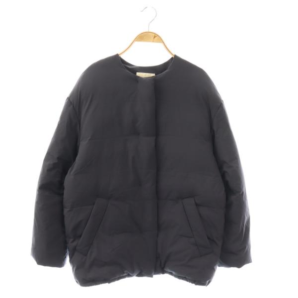 プラージュ Plage SOFT MINIMAL DOWN ジャケット ダウン ノーカラー 36 ネイビー /HK ■OS レディース【ブランド】プラージュ Plage【表記サイズ】36【実寸サイズ】肩幅：52cm　身幅：58cm　着丈：7...