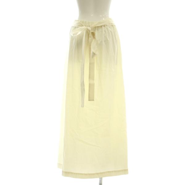 ノット KNOTT トゥモローランド ラップスカート F 白 オフホワイト 無地 ウエストリボン ロング丈 /AG ■OS レディース【ブランド】ノット KNOTT トゥモローランド【表記サイズ】F【実寸サイズ】ウエスト：-cm　ヒップ：-...