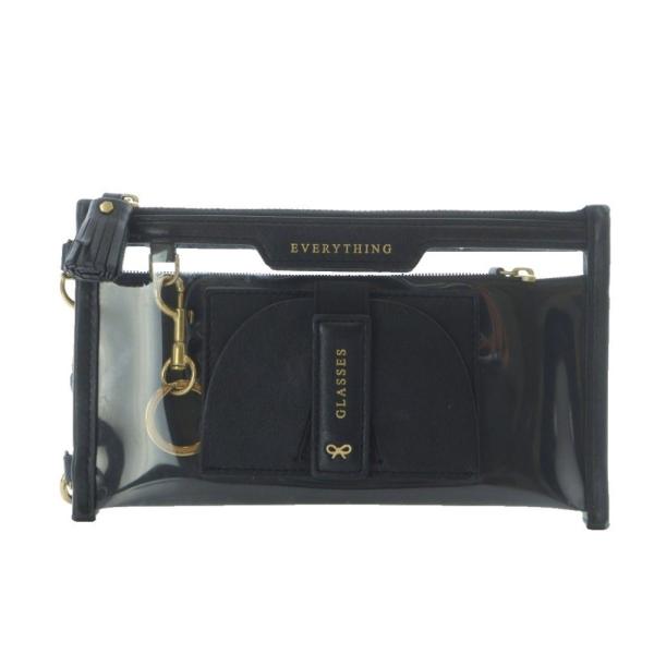 アニヤハインドマーチ Everything Pouch ショルダーバッグ クロスボディバッグ 黒 ブラック クリア素材 /RI ■OS レディース【ブランド】アニヤハインドマーチ ANYA HINDMARCH【実寸サイズ】持ち手の長さ：-c...