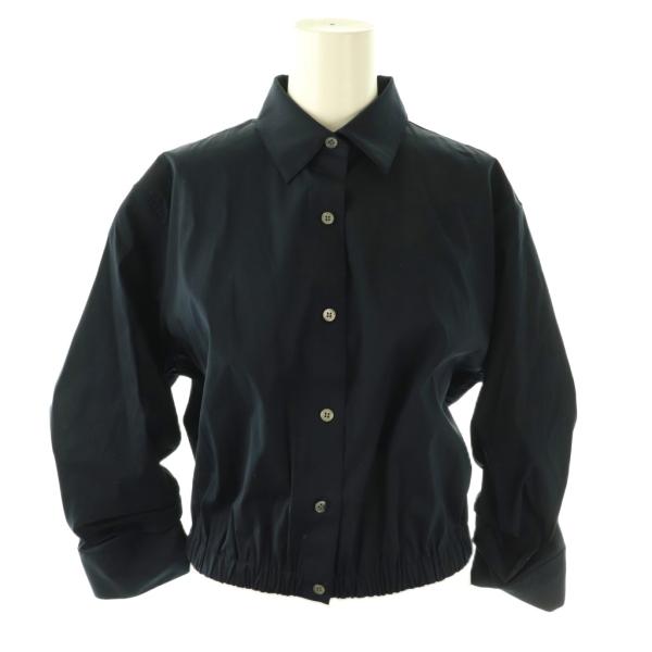 セオリー Theory 25SS COTTON SHIRTING FIXED SLV CRP SH シャツ クロップド S ネイビー /DF ■OS レディース【ブランド】セオリー Theory【表記サイズ】S【実寸サイズ】肩幅：44.5c...