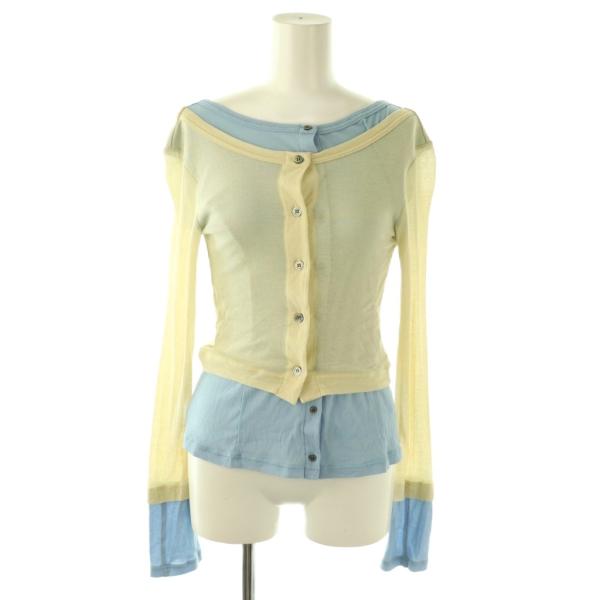 メゾンスペシャル MAISON SPECIAL 26SS 2way Neck Bicolor Comfort Top トップス カットソー リブ F イエロー ブルー /CX ■OS レディース【ブランド】メゾンスペシャル MAISON S...