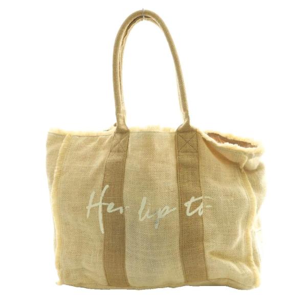 ハーリップトゥ Her lip to トートバッグ リネン ベージュ /SS ■OS レディース【ブランド】ハーリップトゥ Her lip to【実寸サイズ】持ち手の長さ：約52cm　ヨコ：約50cm　タテ：約32cm　マチ：約10cm　シ...