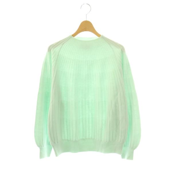 23区 オンワード樫山 vingt-trois 24AW セミウーステッドモックネックニット セーター 長袖 ウール 38 ミントグリーン /DO ■OS【ブランド】23区 オンワード樫山【表記サイズ】38【実寸サイズ】身幅：47.5cm　...