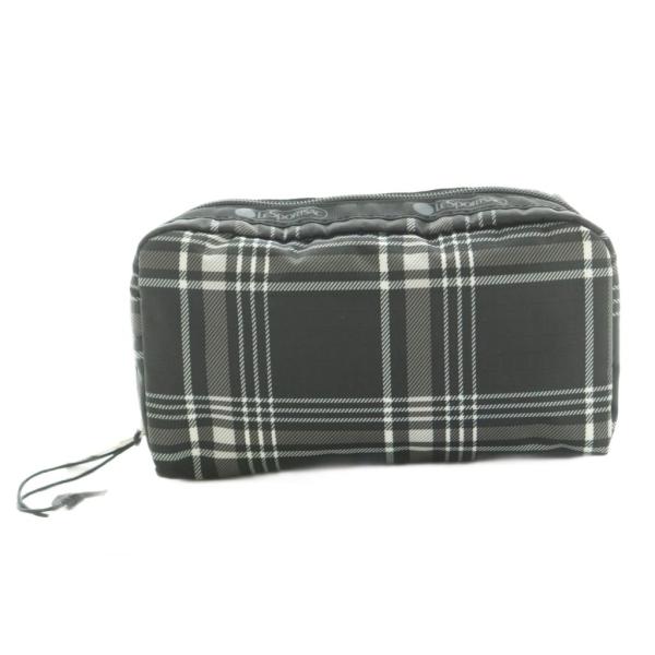 未使用品 レスポートサック LesportSAC RECTANGULAR COSMETIC ポーチ チェック柄 黒 6511 E570 /MI ■OS レディース【ブランド】レスポートサック LesportSAC【表記サイズ】表記なし【実寸...