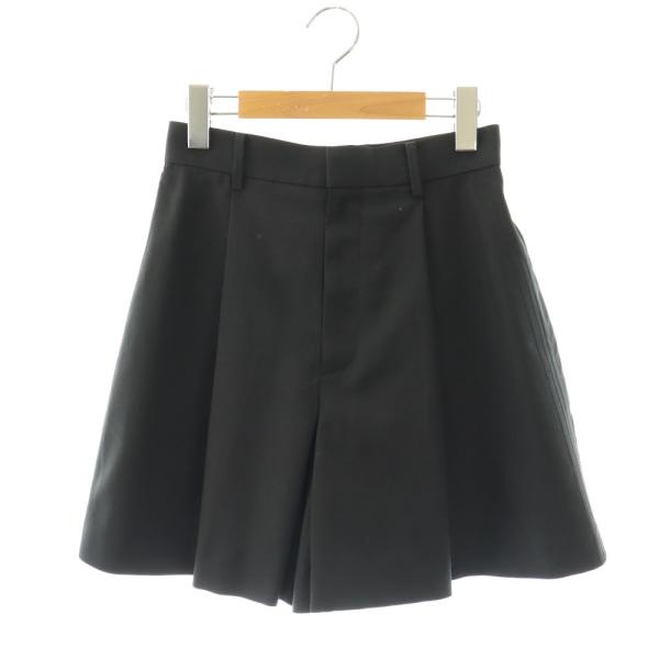 未使用品 ルシェルブルー LE CIEL BLEU 24SS Side Stich Half Pantsフレアショートパンツ タック 34 ブラック /HK ■OS レディース【ブランド】ルシェルブルー LE CIEL BLEU【表記サイズ...