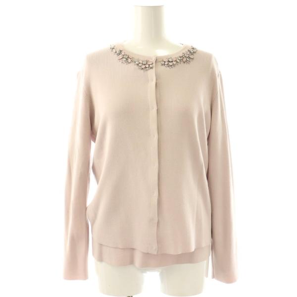 マーリエパーエフデ Maglie par ef-de ビジューニットアンサンブル 9 ピンク /AQ ■OS レディース【ブランド】マーリエパーエフデ Maglie par ef-de【表記サイズ】9【実寸サイズ】肩幅：約37cm　身幅：約...