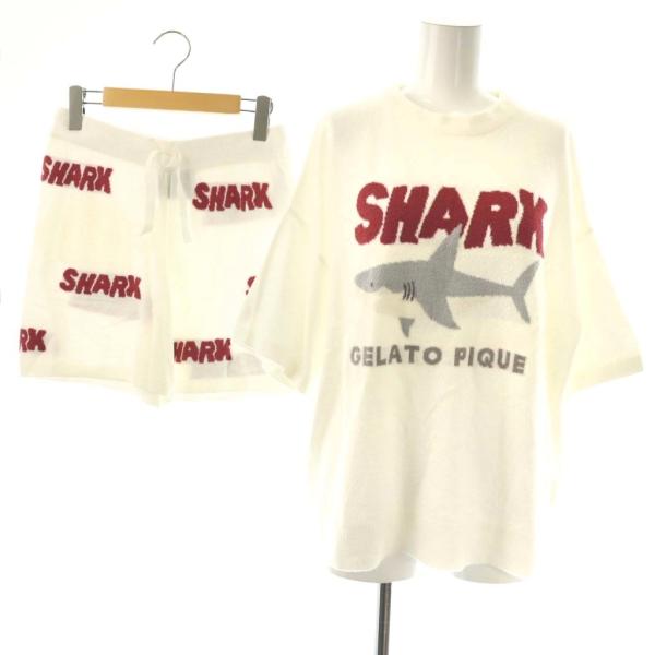ジェラートピケ gelato pique Cool Shark JQDプルオーバ ショートパンツ セットアップ ルームウェア F ホワイト /HK ■OS レディース【ブランド】ジェラートピケ gelato pique【表記サイズ】F【実寸...