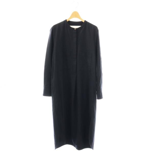 ティッカ TICCA ストライプワンピース ロング 長袖 F ネイビー オフホワイト /DO ■OS レディース【ブランド】ティッカ TICCA【表記サイズ】F【実寸サイズ】肩幅：42cm　身幅：52cm　袖丈：60cm　総丈：120cm　...